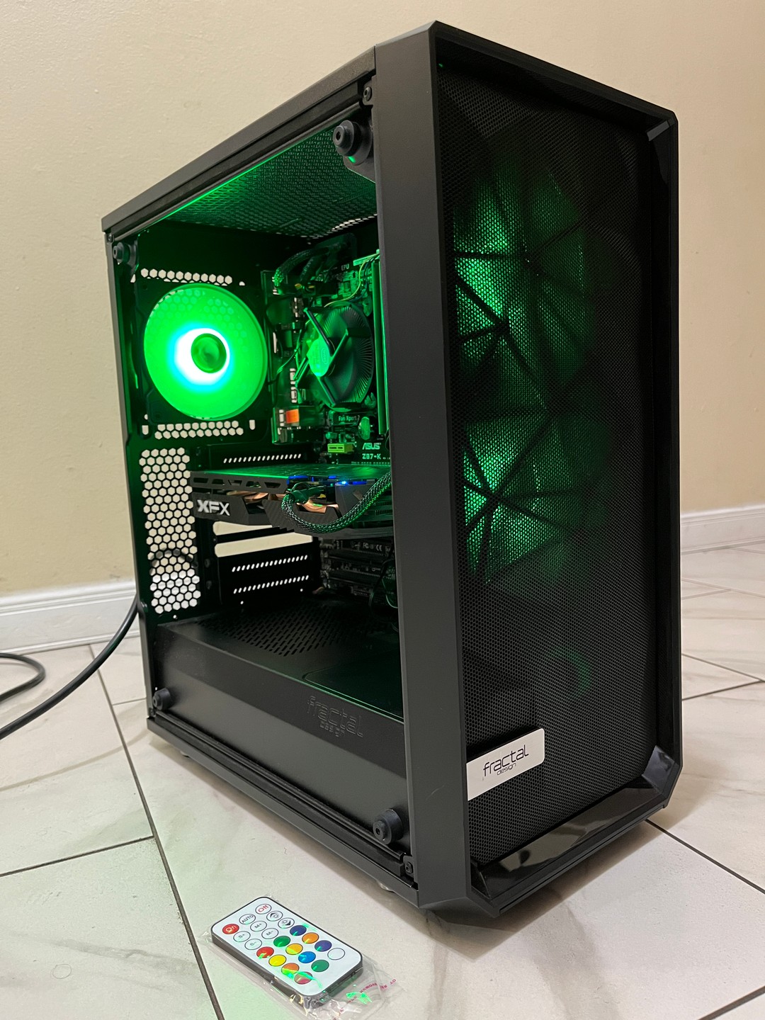 🟢🔥 Budget Gaming PC – RGB Case w/ Remote - Intel i5-4440, AMD RX 580, 1 ...