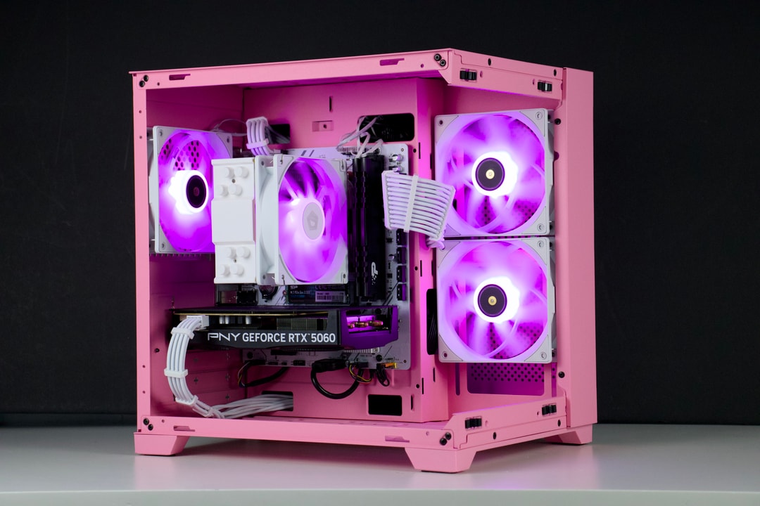 🤍 - Pink Gaming PC - RTX 5060, Ryzen 5 5600X, 32GB DDR4, 1TB SSD - WiFi ...