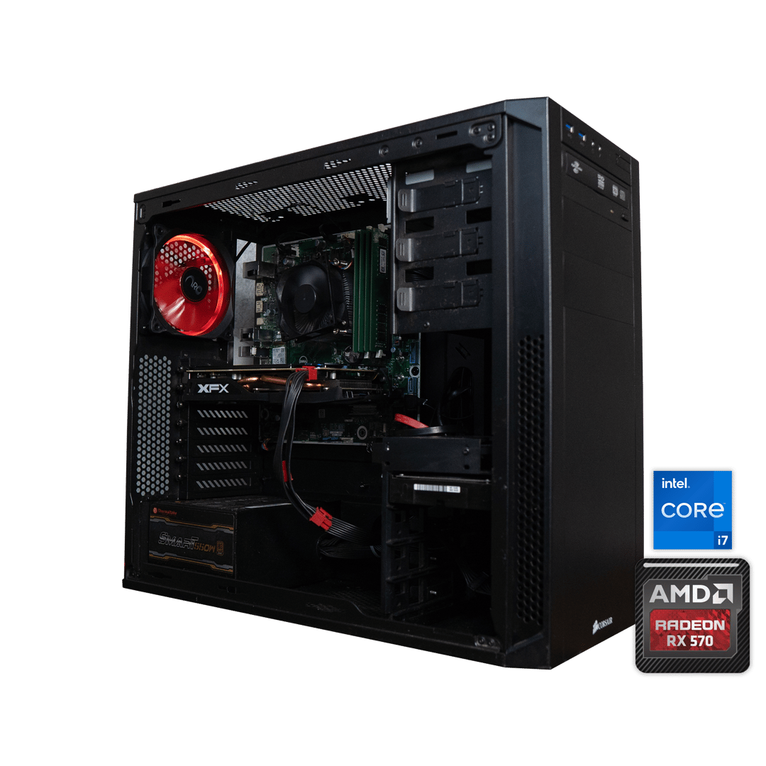 🟠⚫ ULTRA BUDGET - BO6 Ready GAMING PC 🟠⚫ XFX RX 570 | INTEL i7 6700 ...