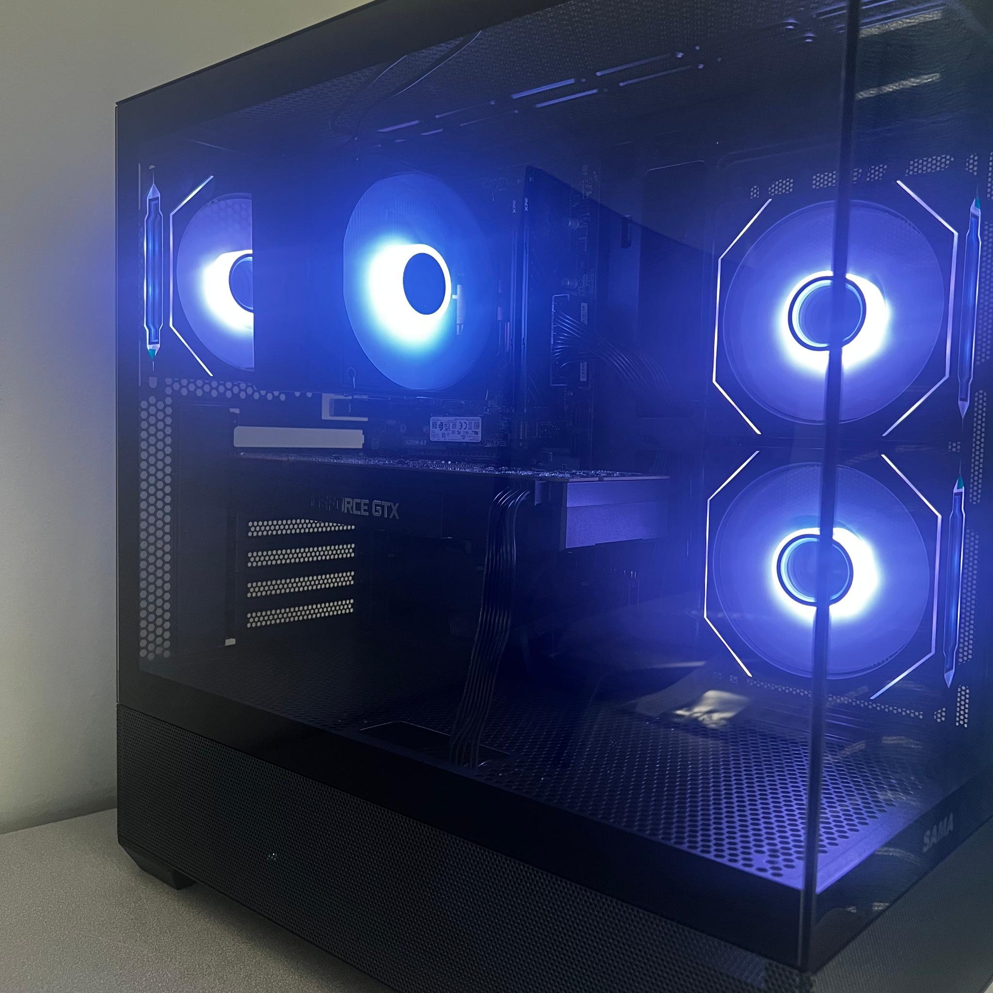 Custom Black Gaming Pc ┃ Ryzen 5 2600 ┃ GTX 1070 8GB ┃ 16GB DDR4 ...
