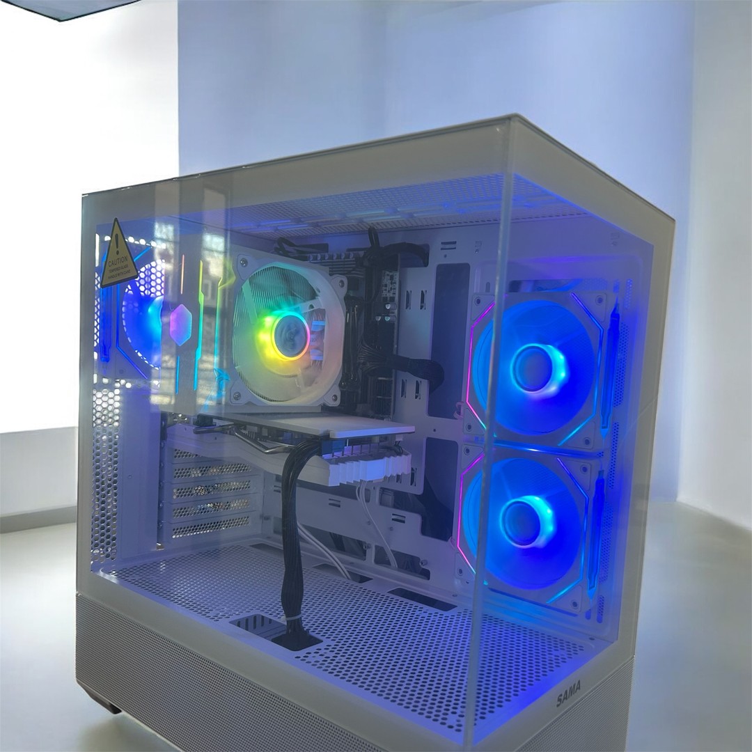 White gaming PC for beginners. | Jawa