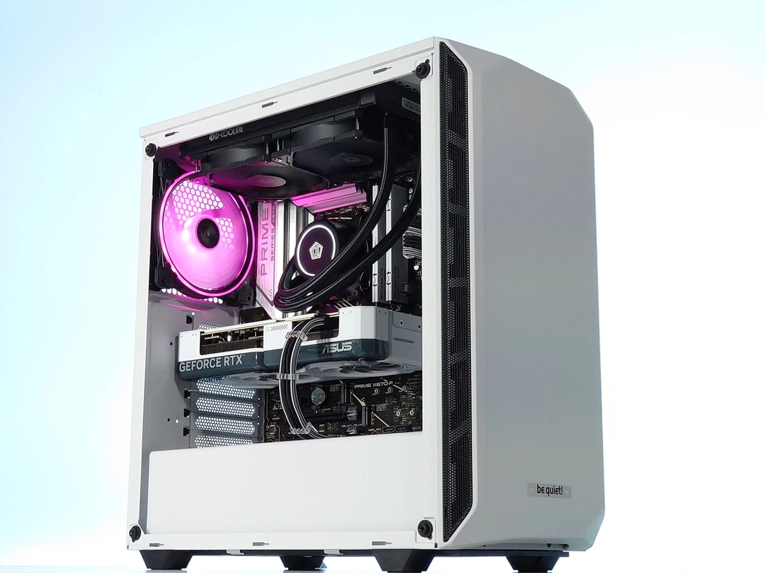 🤍🩷Liquid Cooled Gaming PC🏁Nvidia RTX 4060 8GB🏁AMD Ryzen 5 7500F🏁32GB ...