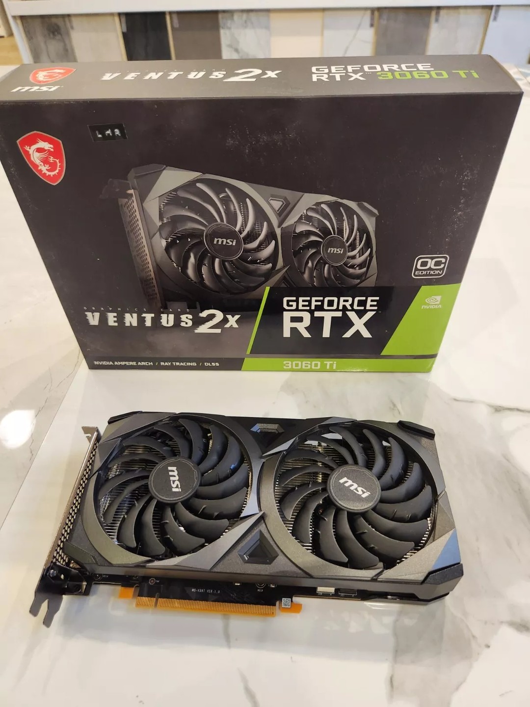 MSI GeForce RTX 3060 Ti Ventus 2X OC 8GB GDDR6 Graphics Card V1 LHR ...
