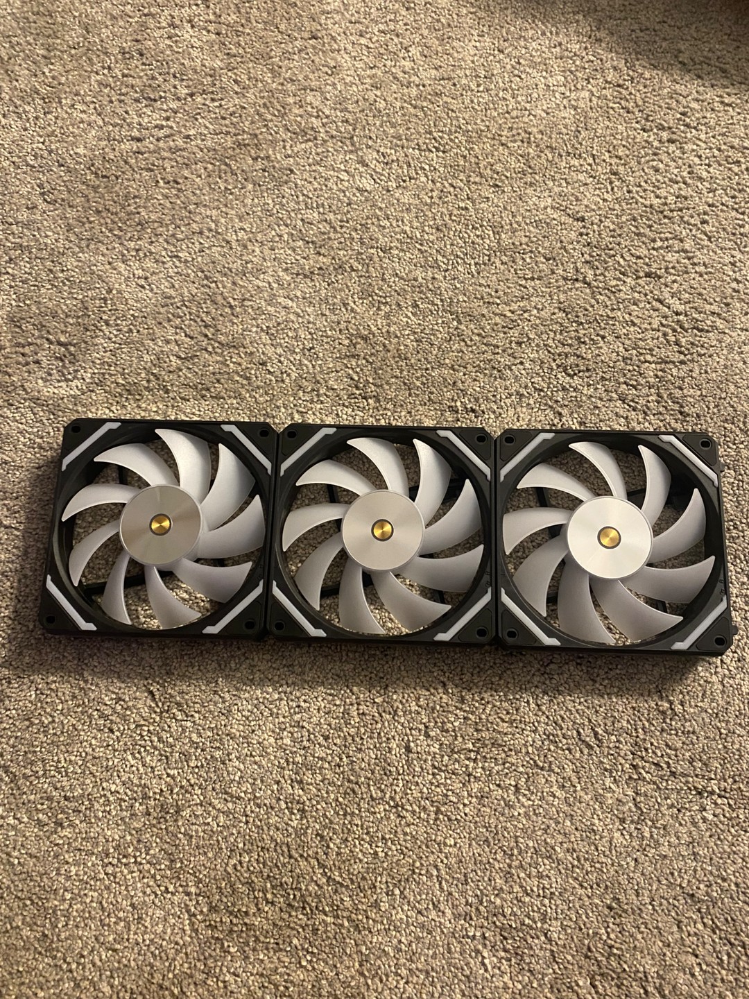 3 pack of black LTC Daisy Chain ARGB case fans | Jawa