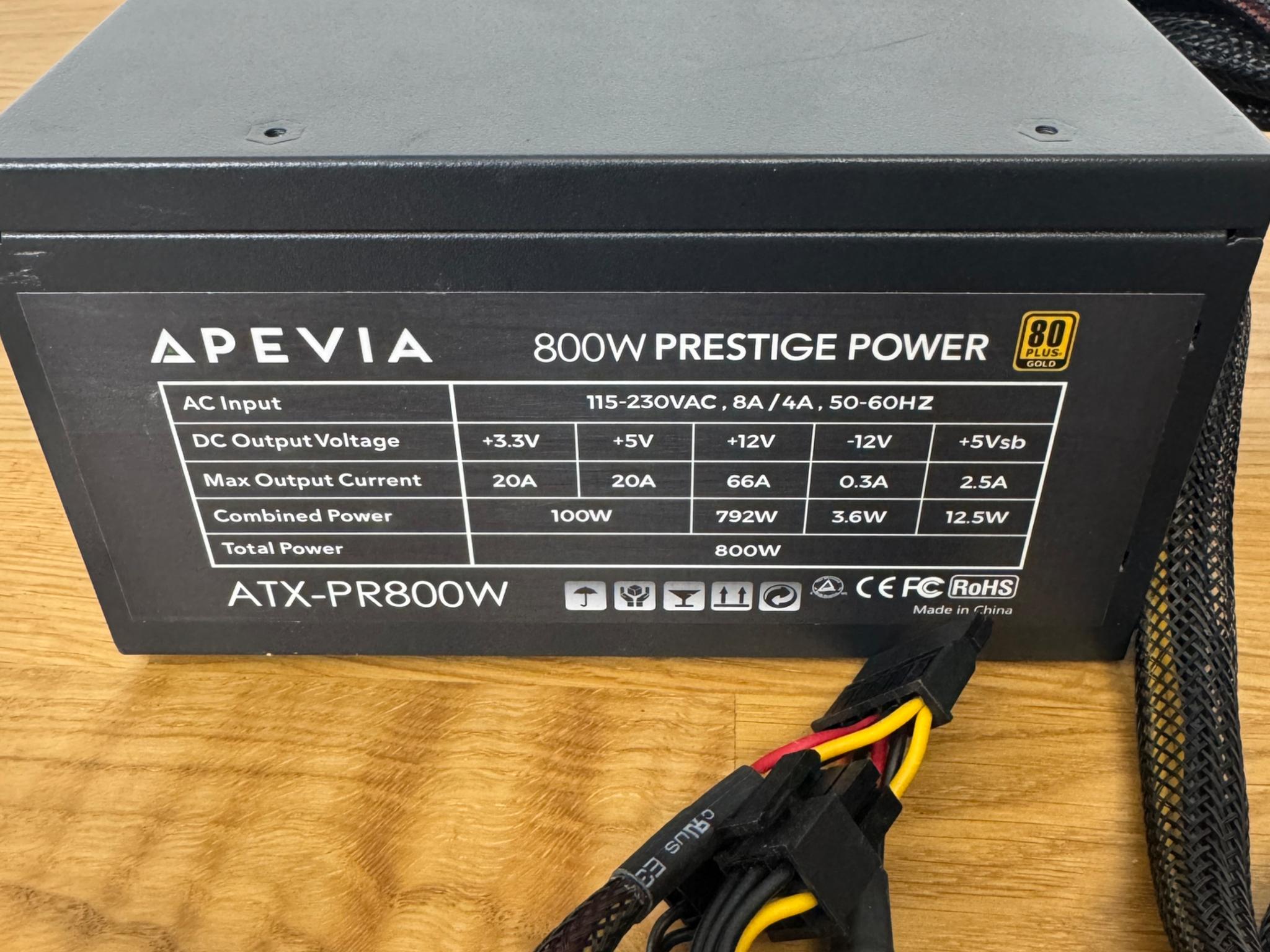 Apevia Prestige Series ATX-PR800W 800W 80 PLUS Gold ATX 12V Power ...