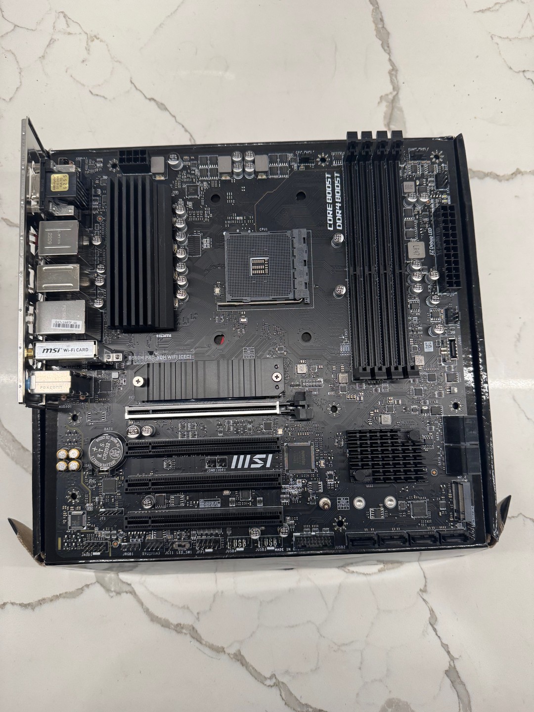 MSI B550M PRO-VDH WIFI AM4 AMD B550 Micro-ATX Motherboard with DDR4 ...
