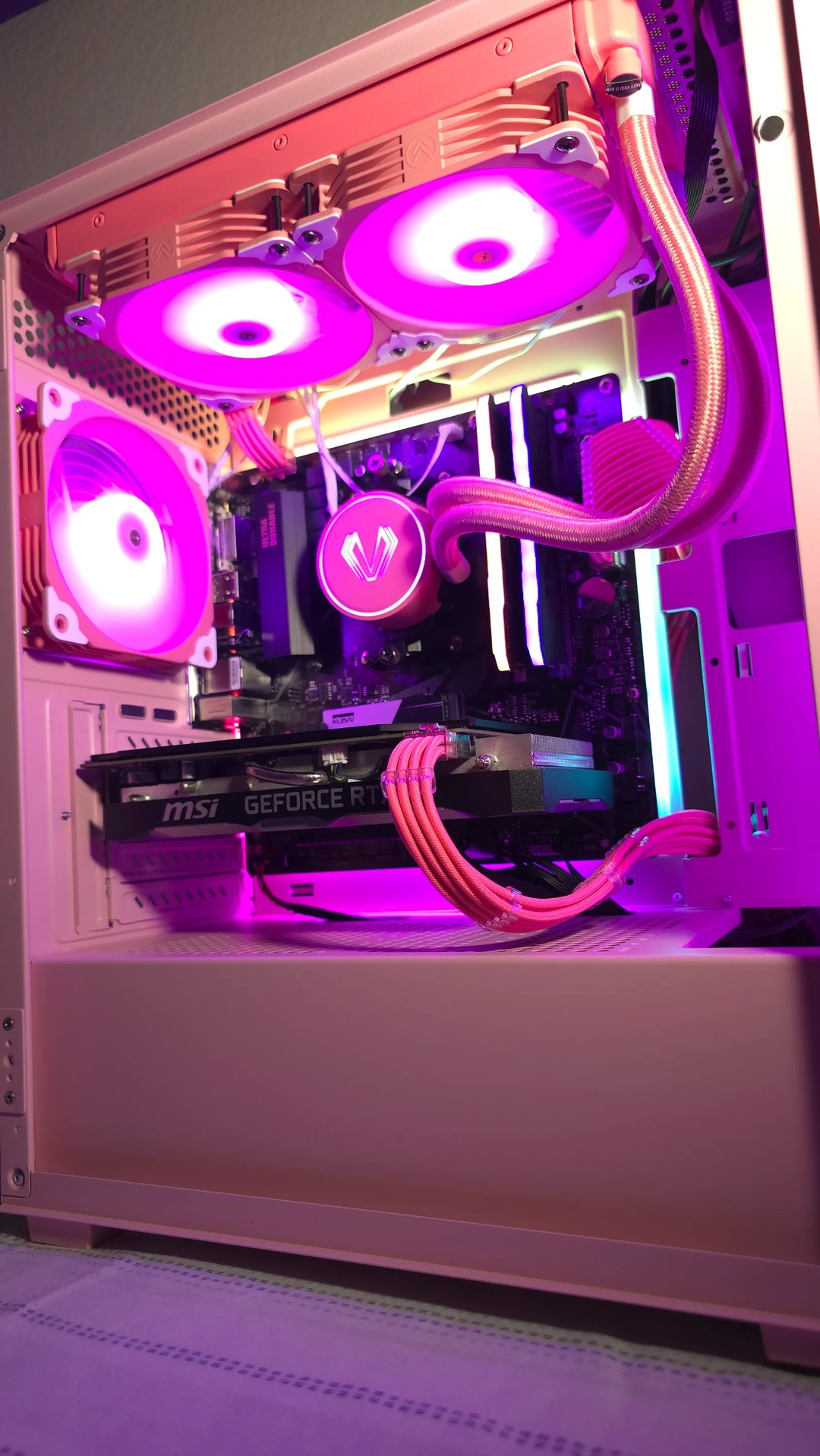 PINK THEME GAMER READY PC! AMD Ryzen 5 3600X / NVIDIA RTX 2060 / 32GB ...