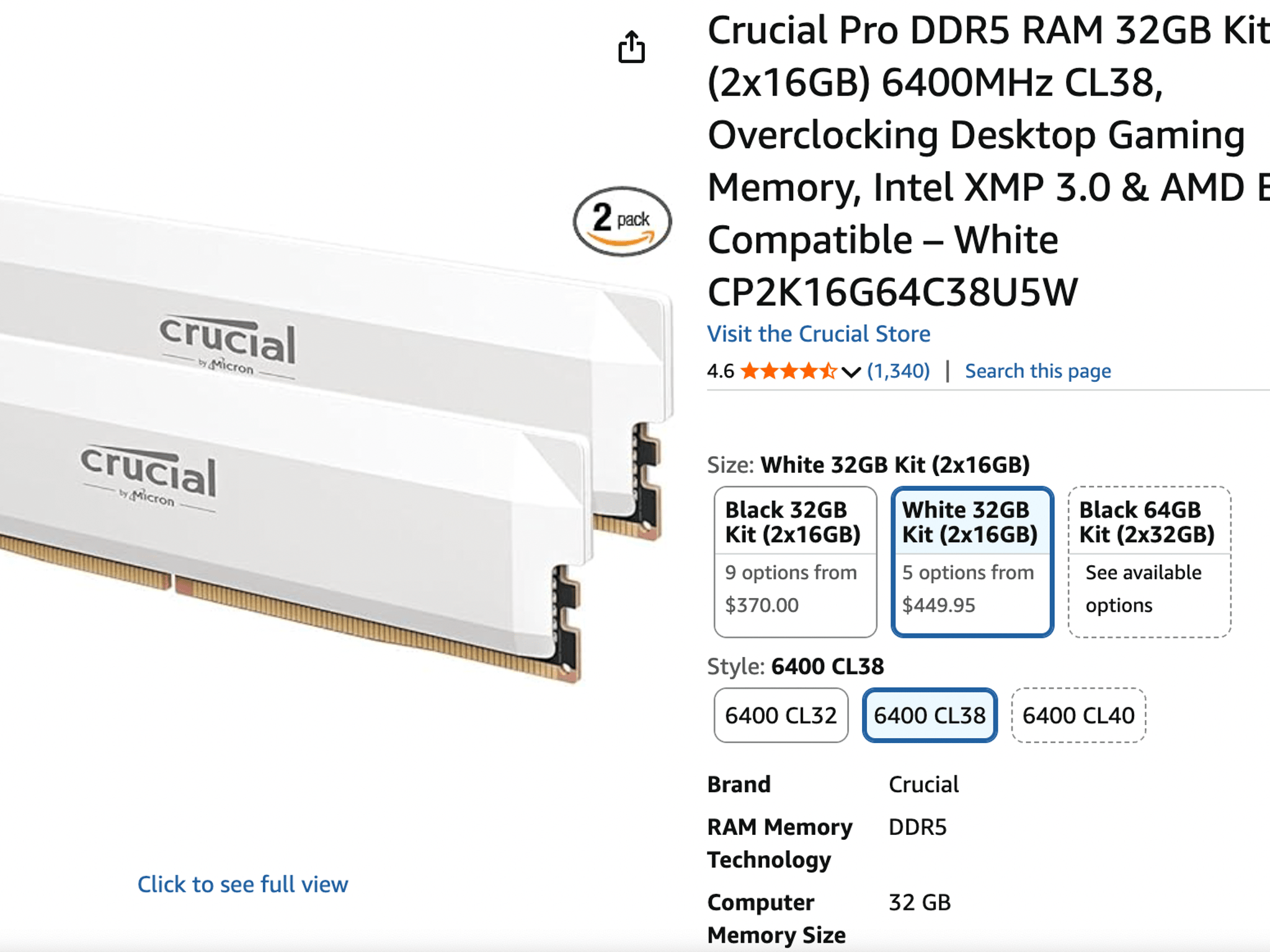 White 32 Gb 2 sticks | Jawa