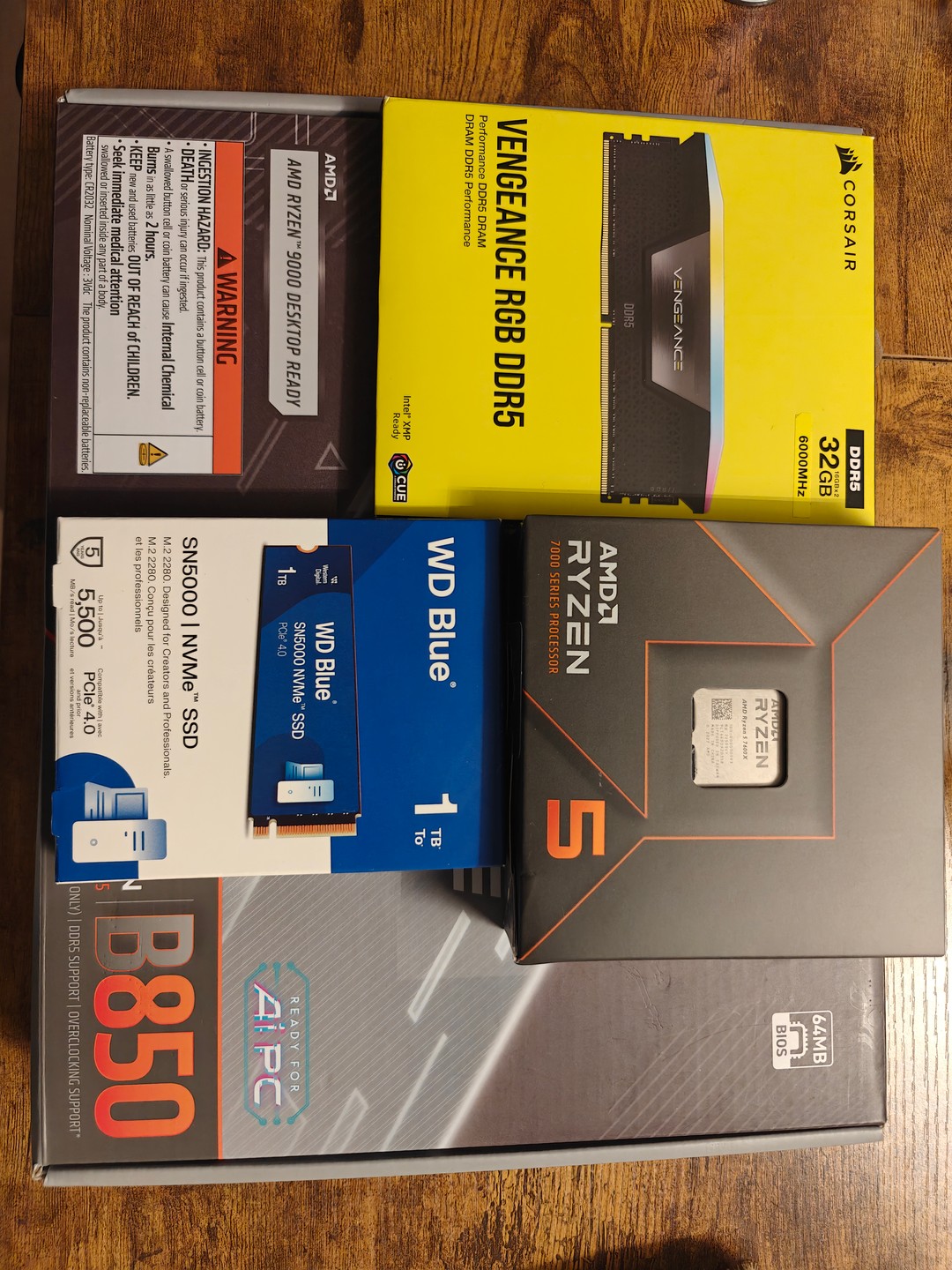 High-End AM5 PC Bundle - Ryzen 7600X, B850 WiFi, 32GB RGB RAM, 1TB Gen ...